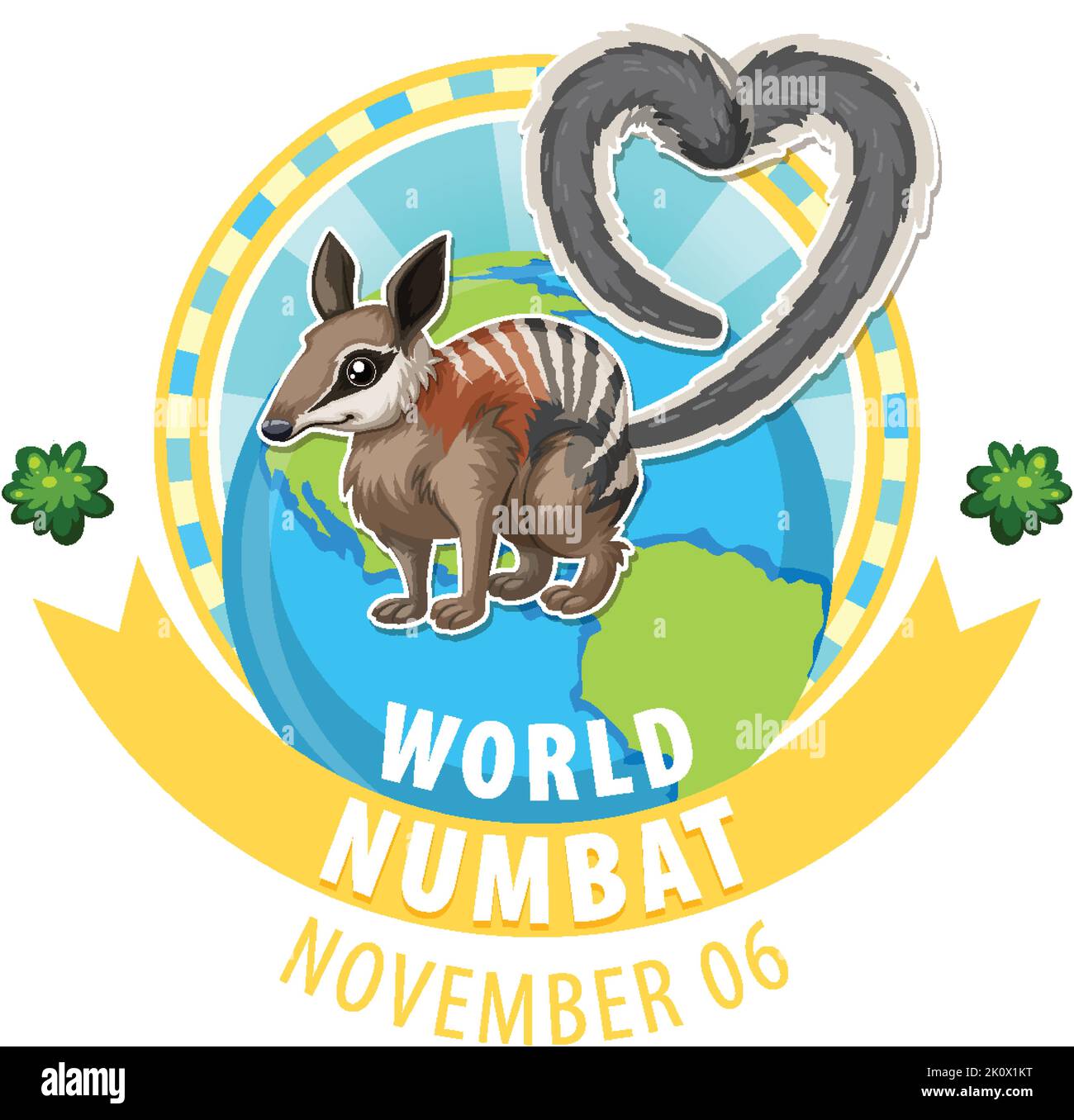World Numbat Day Logo Design illustration Stock Vector Image & Art - Alamy