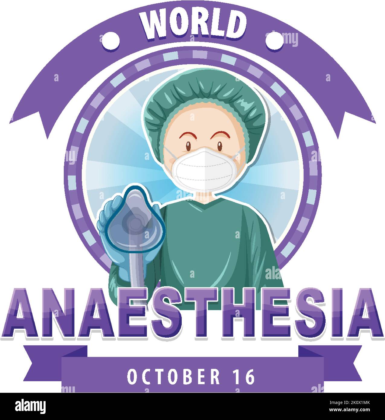 World Anaesthesia Day Logo Design illustration Stock Vector Image & Art ...