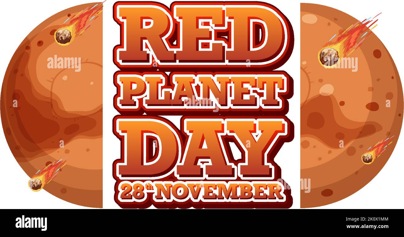 Red Planet Day Logo Design illustration Stock Vector Image & Art - Alamy