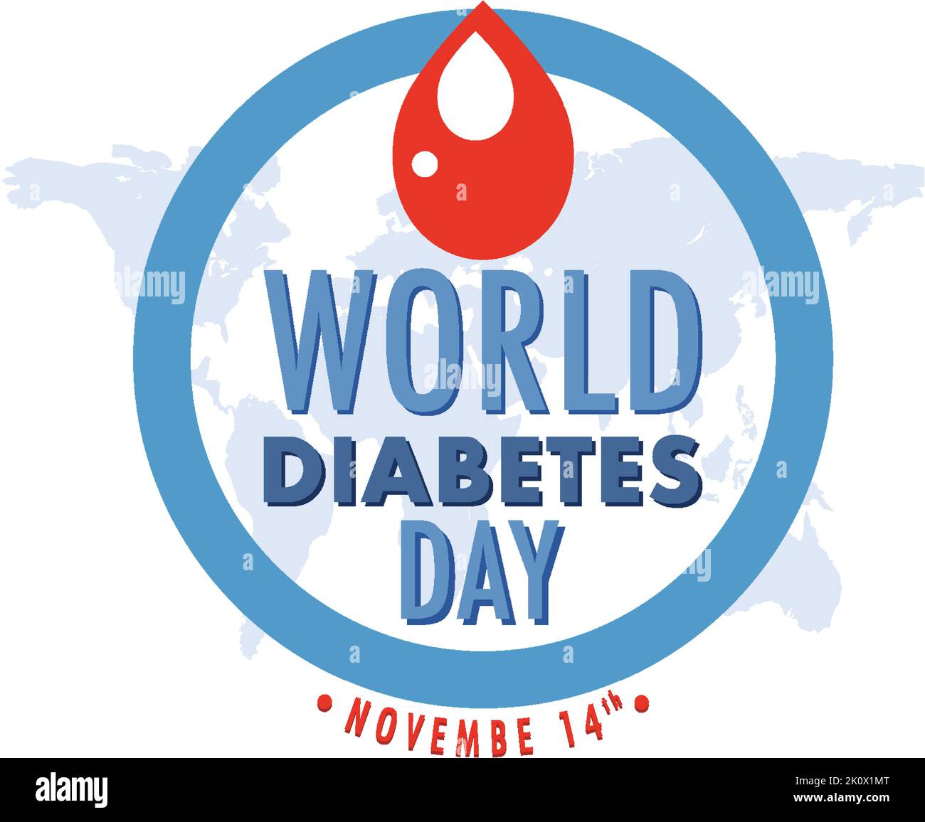 World Diabetes Day Logo Design illustration Stock Vector Image & Art ...