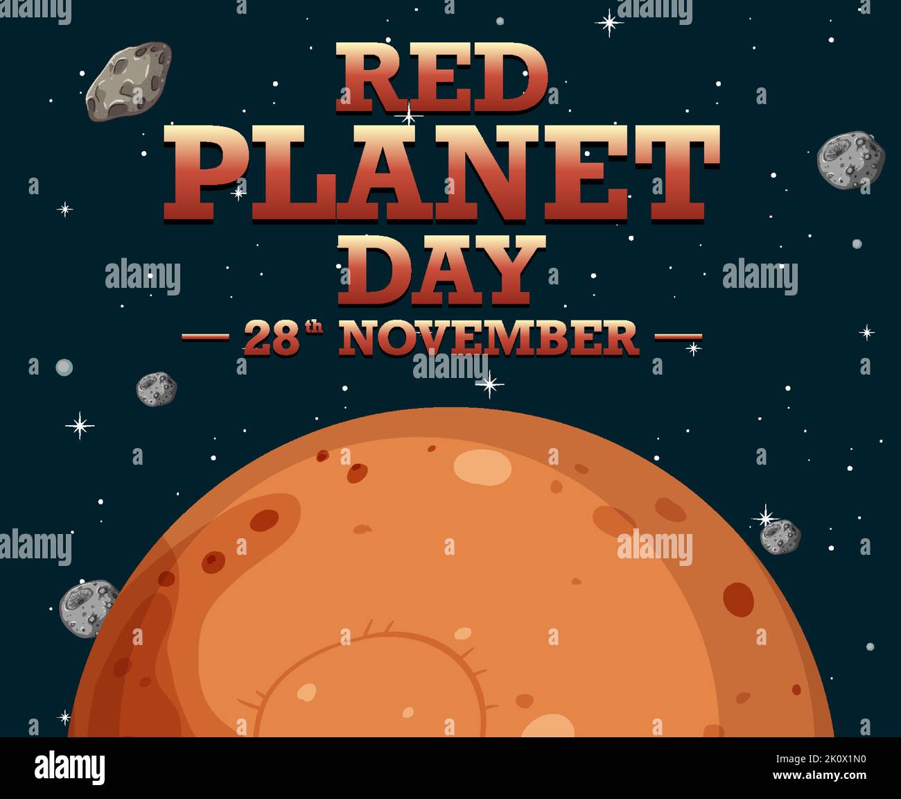 Red Planet Day Poster Template illustration Stock Vector Image & Art ...