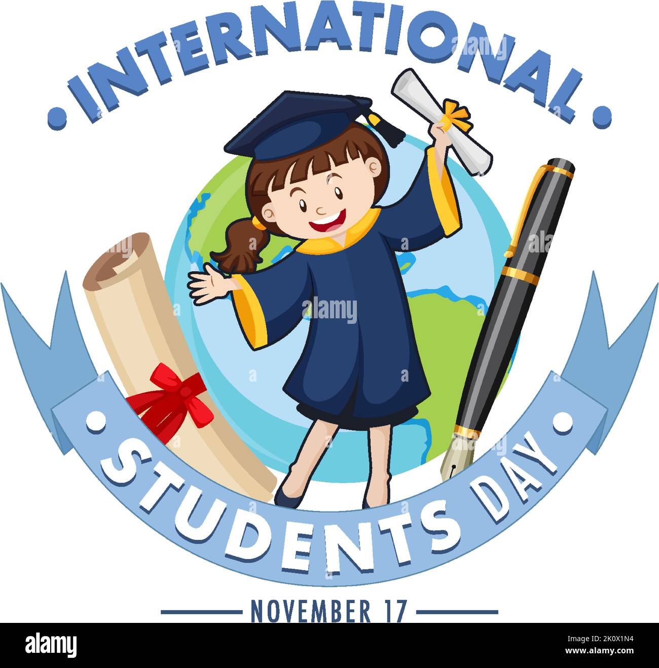 International Student Day Banner Design illustration Stock Vector Image ...