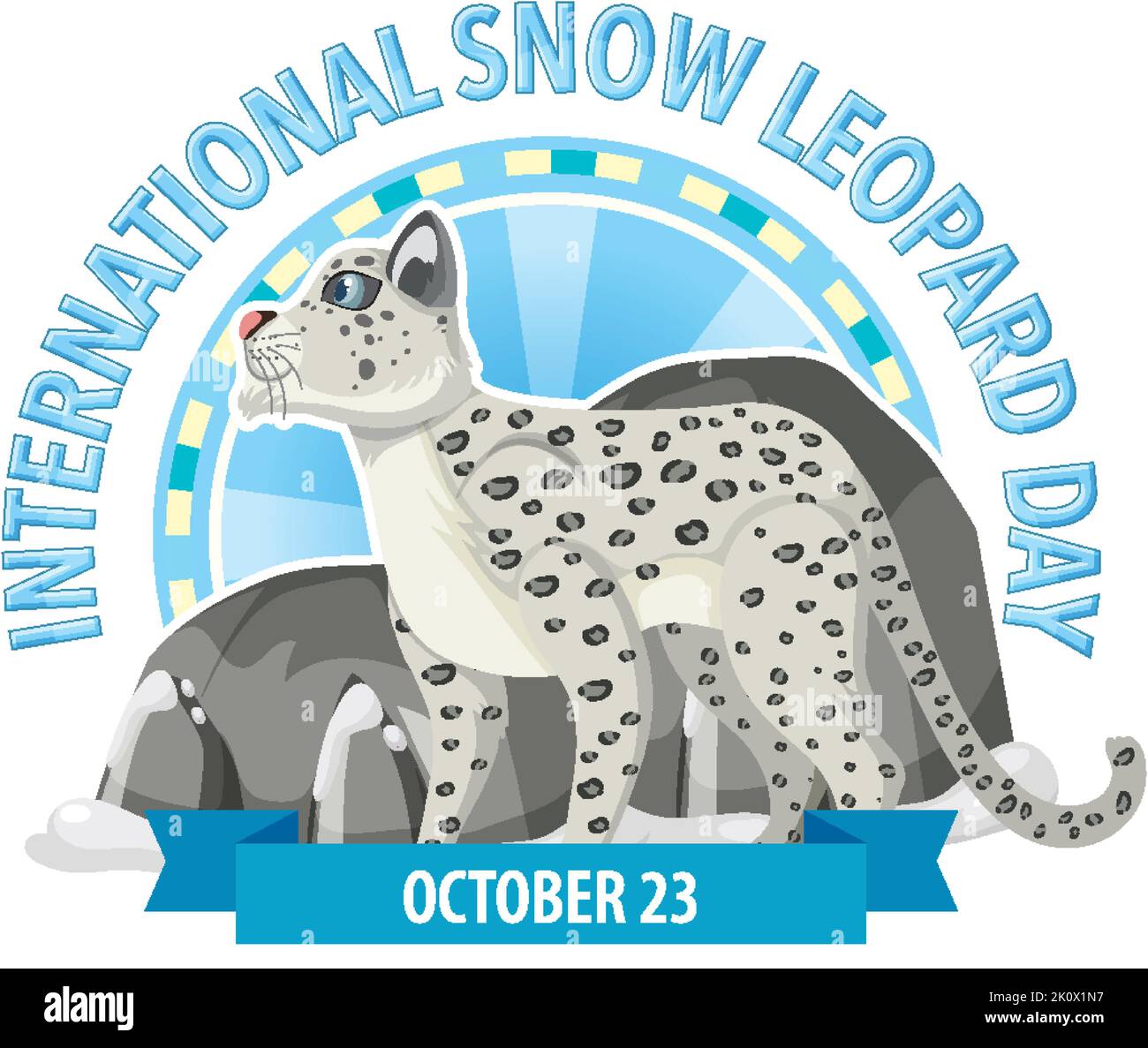 International Snow Leopard Logo Concept illustration Stock Vector Image ...