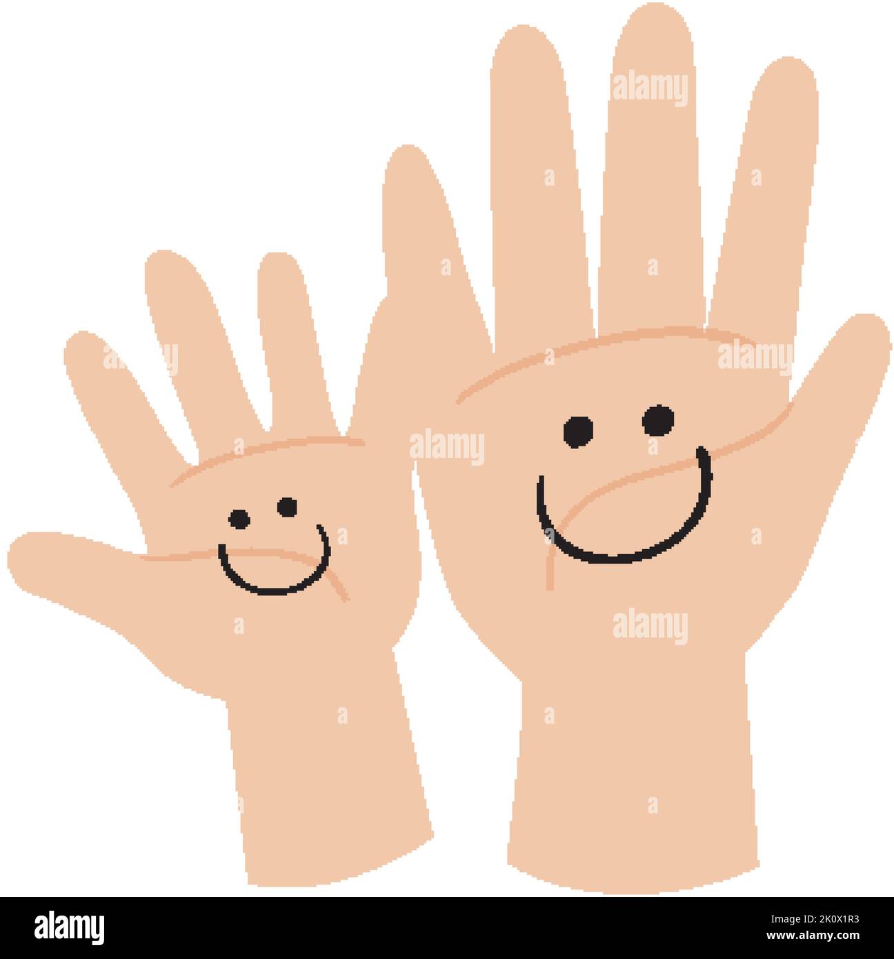 Raising human hands isolated illustration Stock Vector Image & Art - Alamy