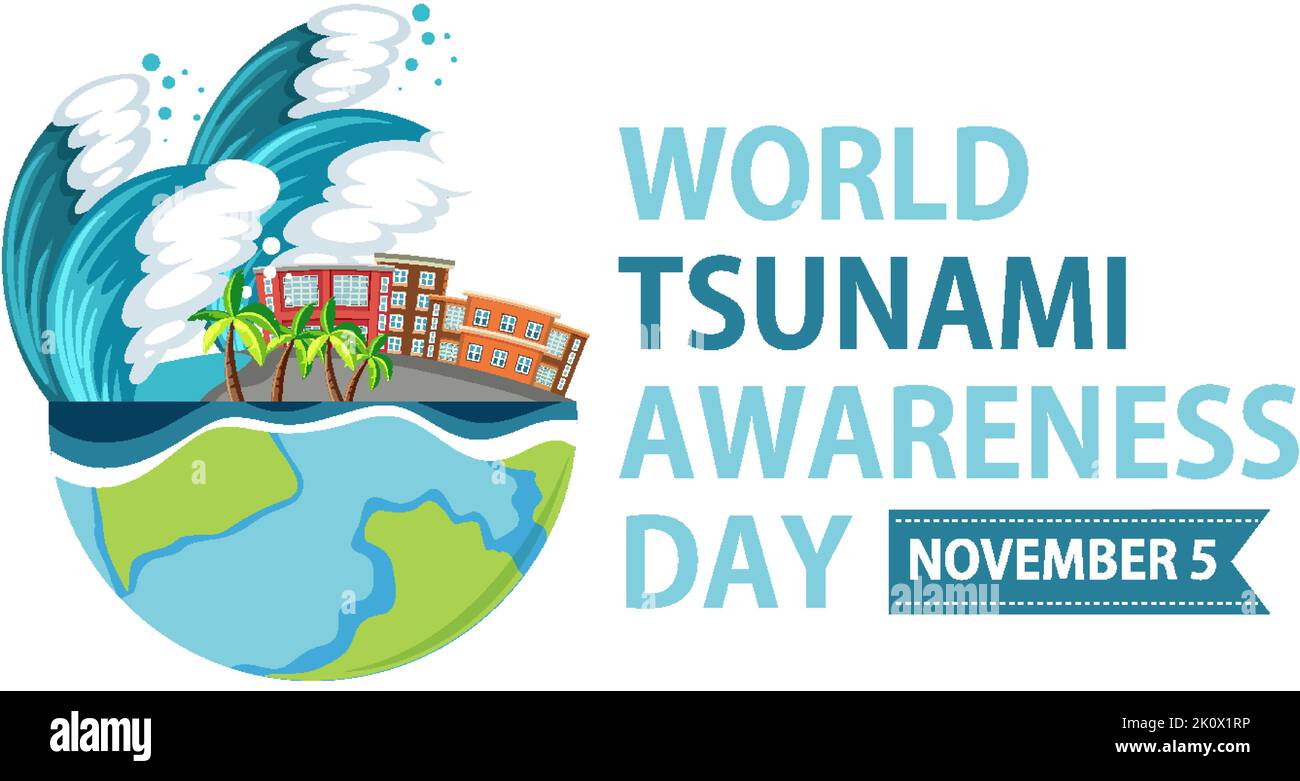 World Tsunami Awareness Day illustration Stock Vector Image & Art - Alamy