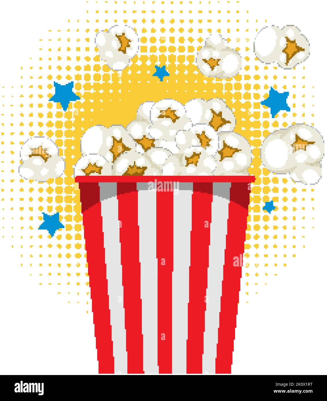 Popcorn red stripes bucket illustration Stock Vector Image & Art - Alamy