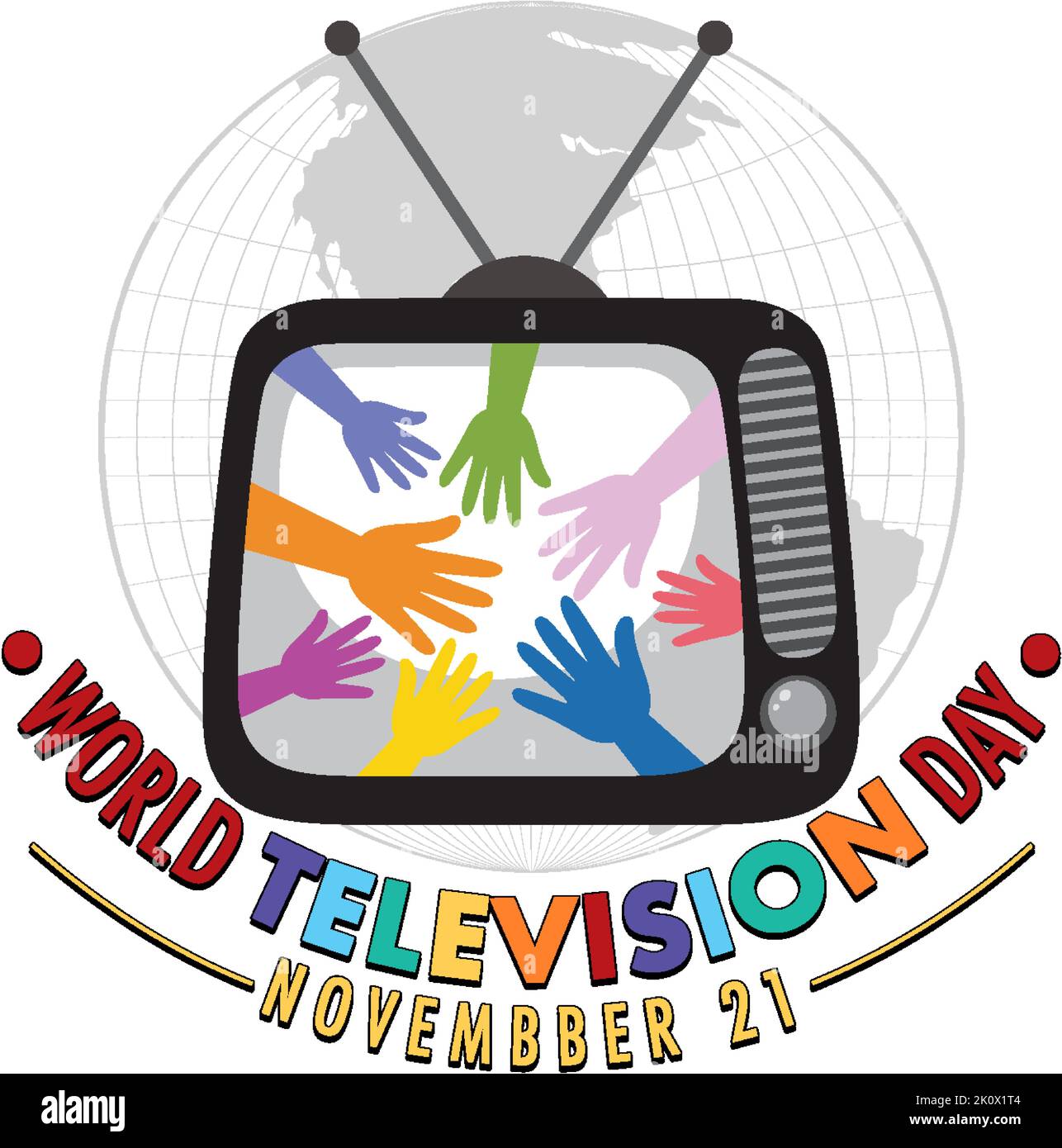 World television day background Cut Out Stock Images & Pictures - Alamy