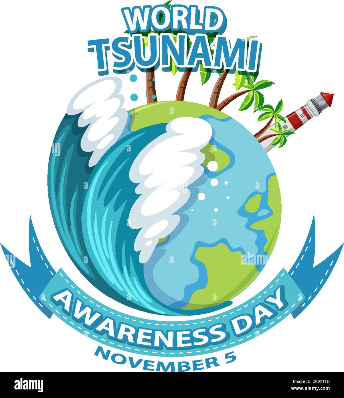 World Tsunami Awareness Day illustration Stock Vector Image & Art - Alamy