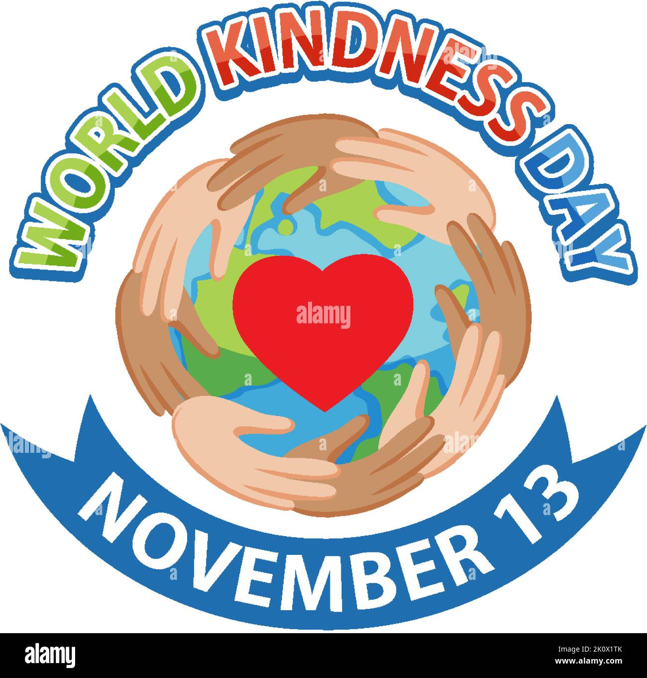 World Kindness Day Logo Design illustration Stock Vector Image & Art ...