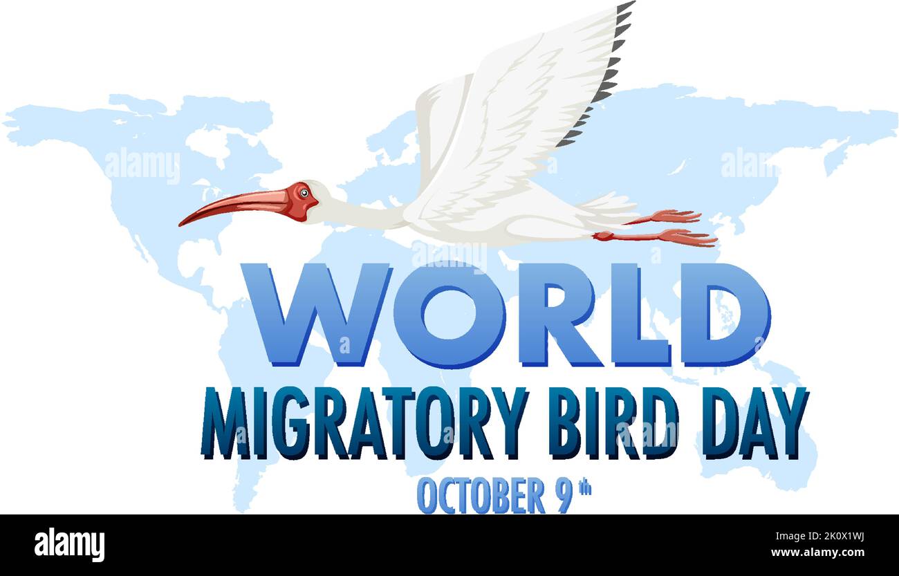 World Migratory Bird Day Banner Template illustration Stock Vector ...