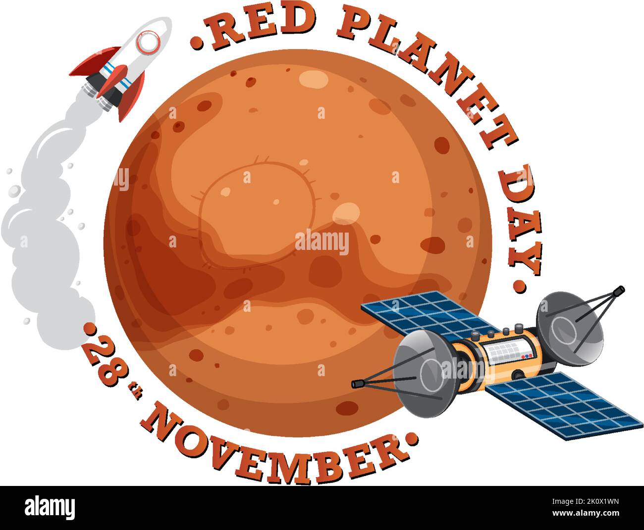 Red Planet Day Logo Design illustration Stock Vector Image & Art - Alamy
