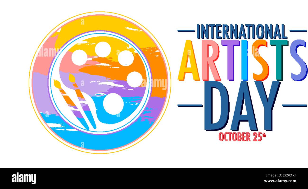 International Artists Day Poster Design illustration Stock Vector Image ...