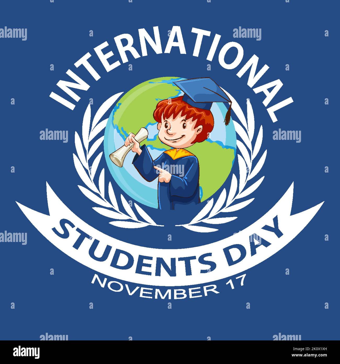 International Students Day Poster Design illustration Stock Vector ...