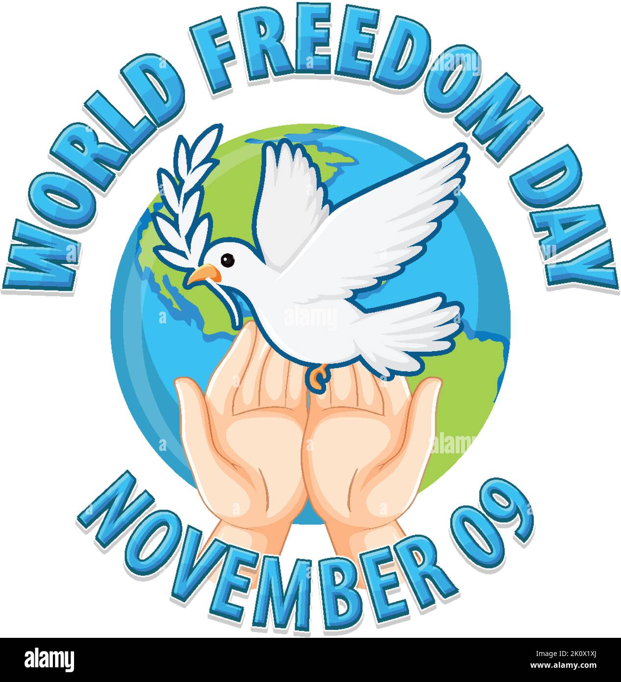 World Freedom Day Logo Design illustration Stock Vector Image & Art - Alamy
