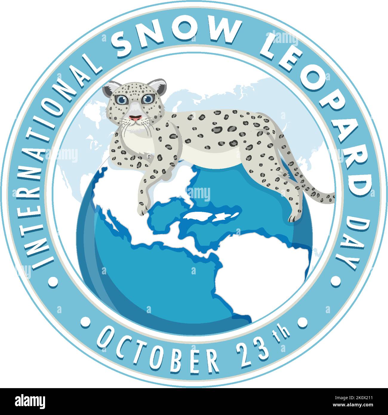 International Snow Leopard Day Banner Design illustration Stock Vector ...