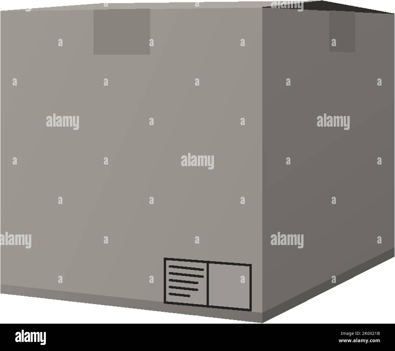 3D cardboard box isolated illustration Stock Vector Image & Art - Alamy