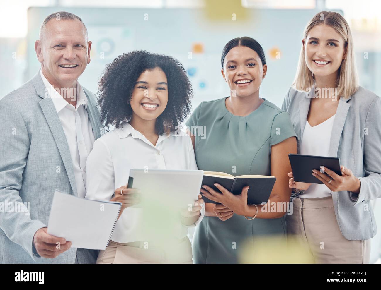 Collaboration, teamwork and network with business people in marketing ...