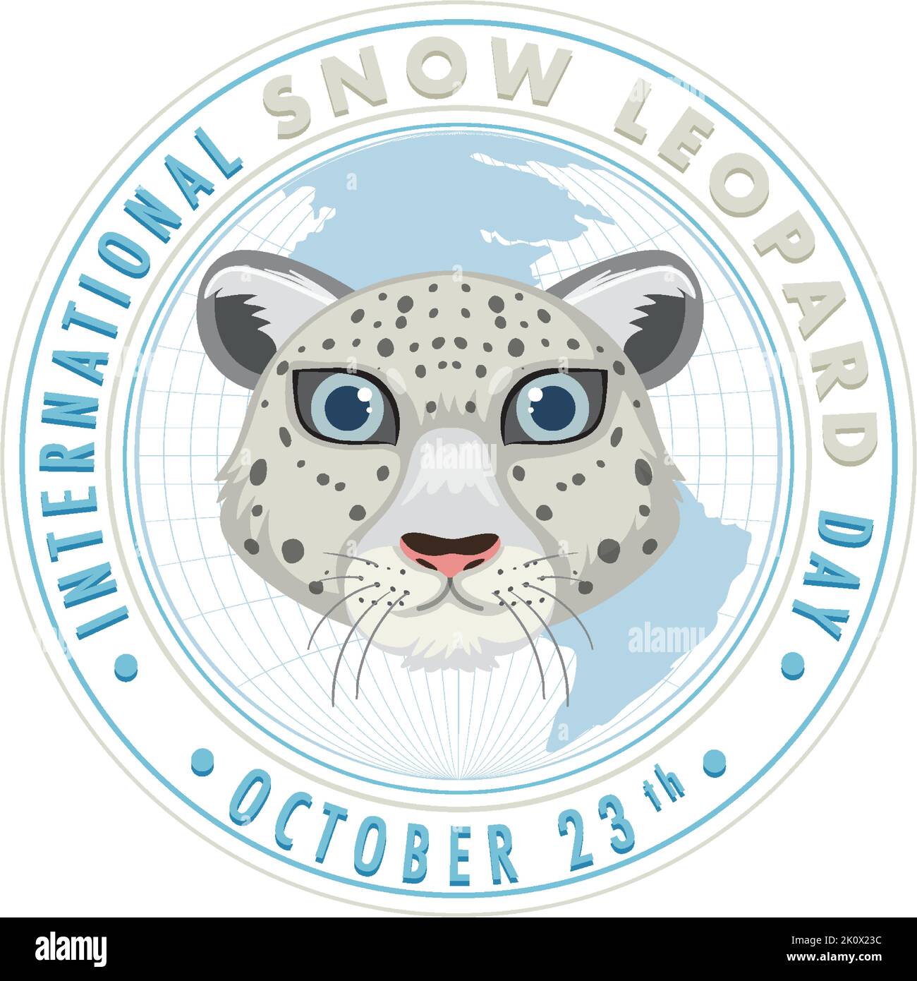 International Snow Leopard Day Banner Design illustration Stock Vector ...
