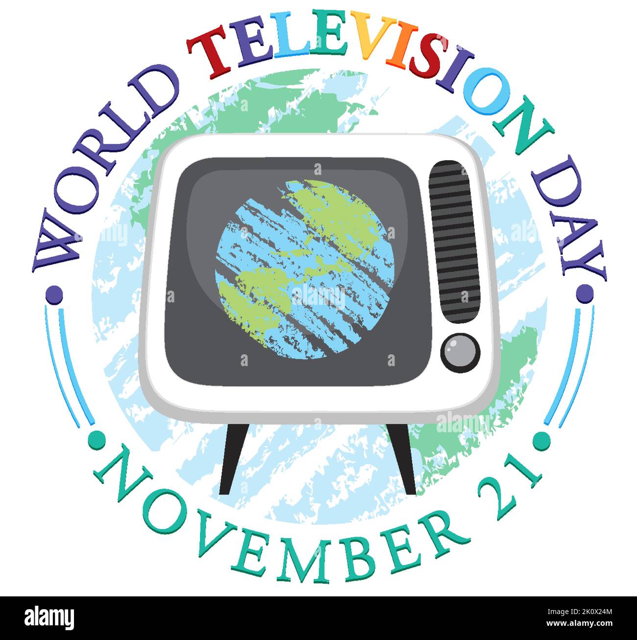 World Television Day Logo Design illustration Stock Vector Image & Art ...