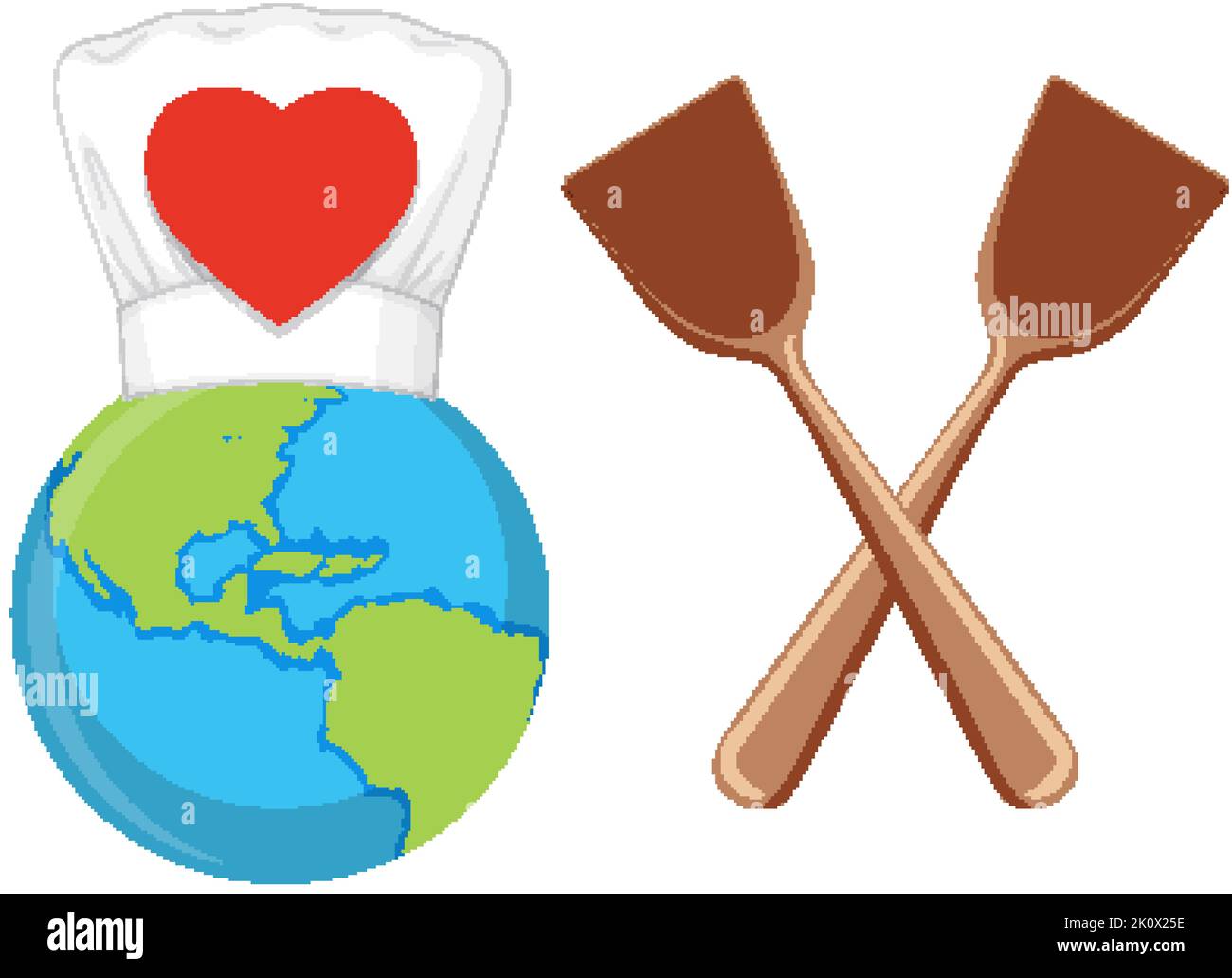 Earth planet wearing chef hat illustration Stock Vector Image & Art - Alamy
