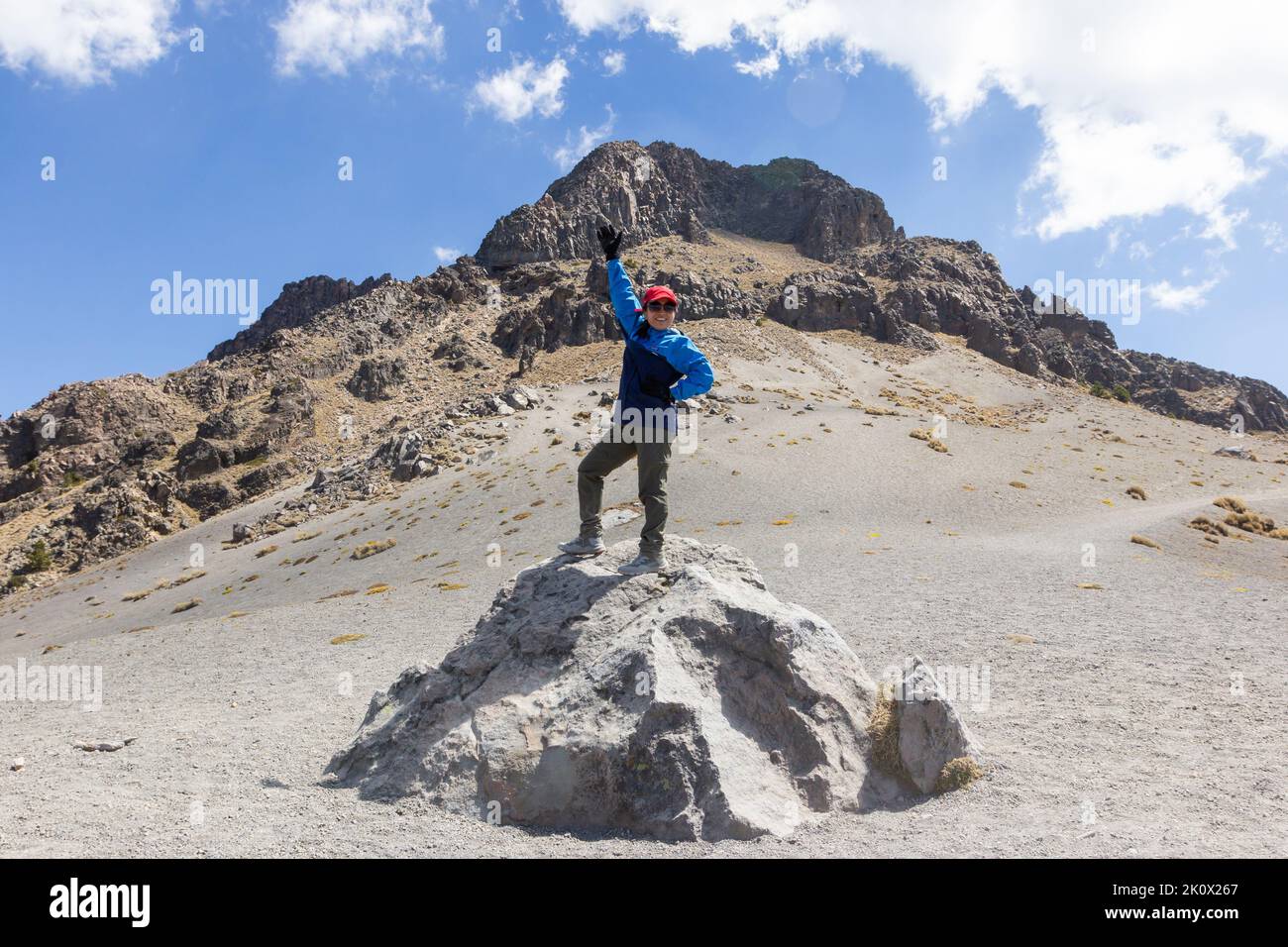 Climbers in the Nevado de Colima Volcano National Park, located in ...