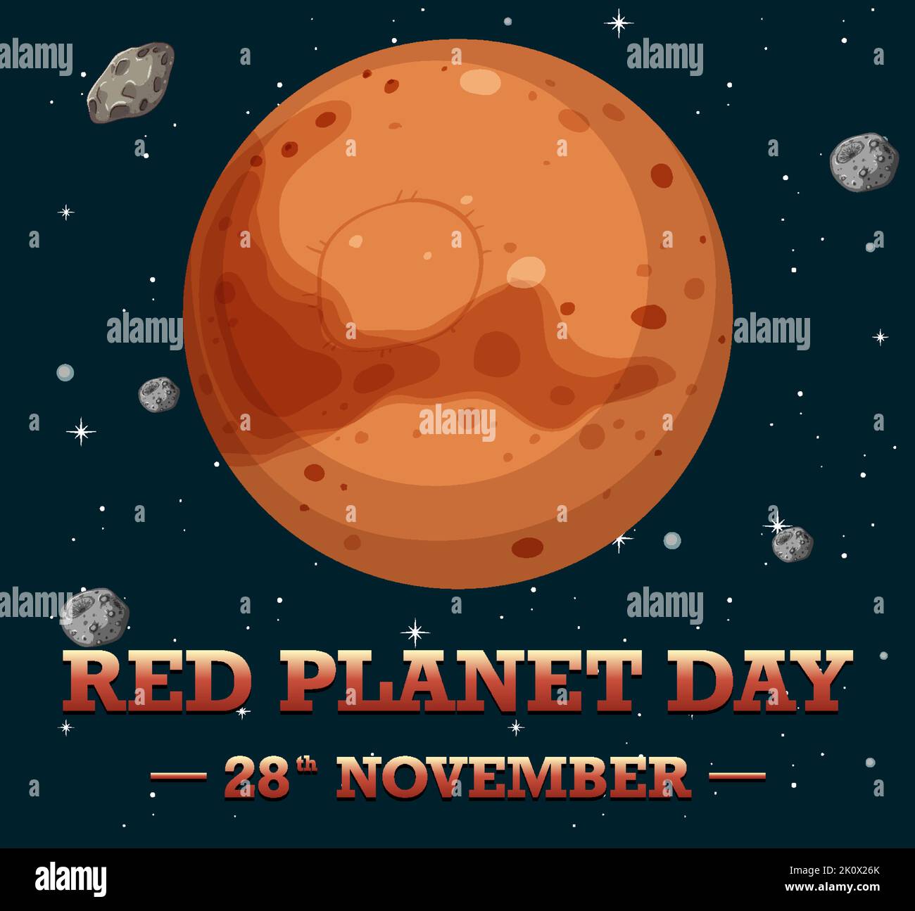 Red Planet Day Poster Template illustration Stock Vector Image & Art ...