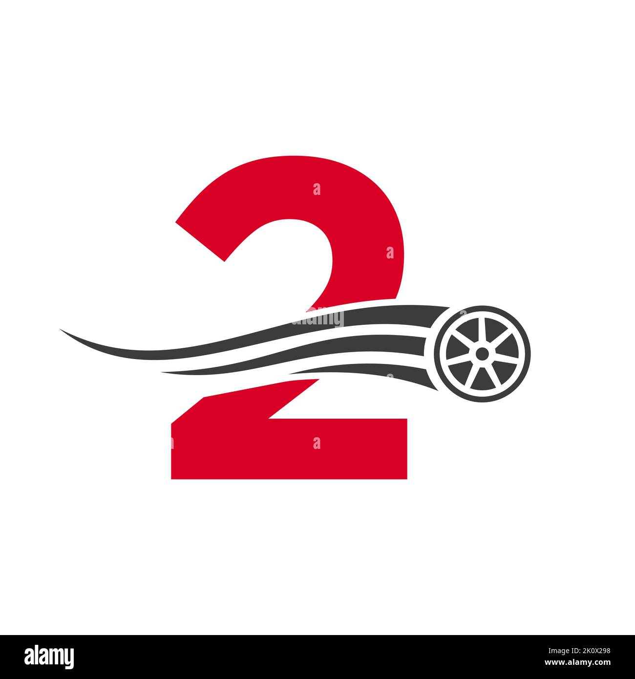 Sport Car Letter 2 Automotive Car Repair Logo Design Concept With ...
