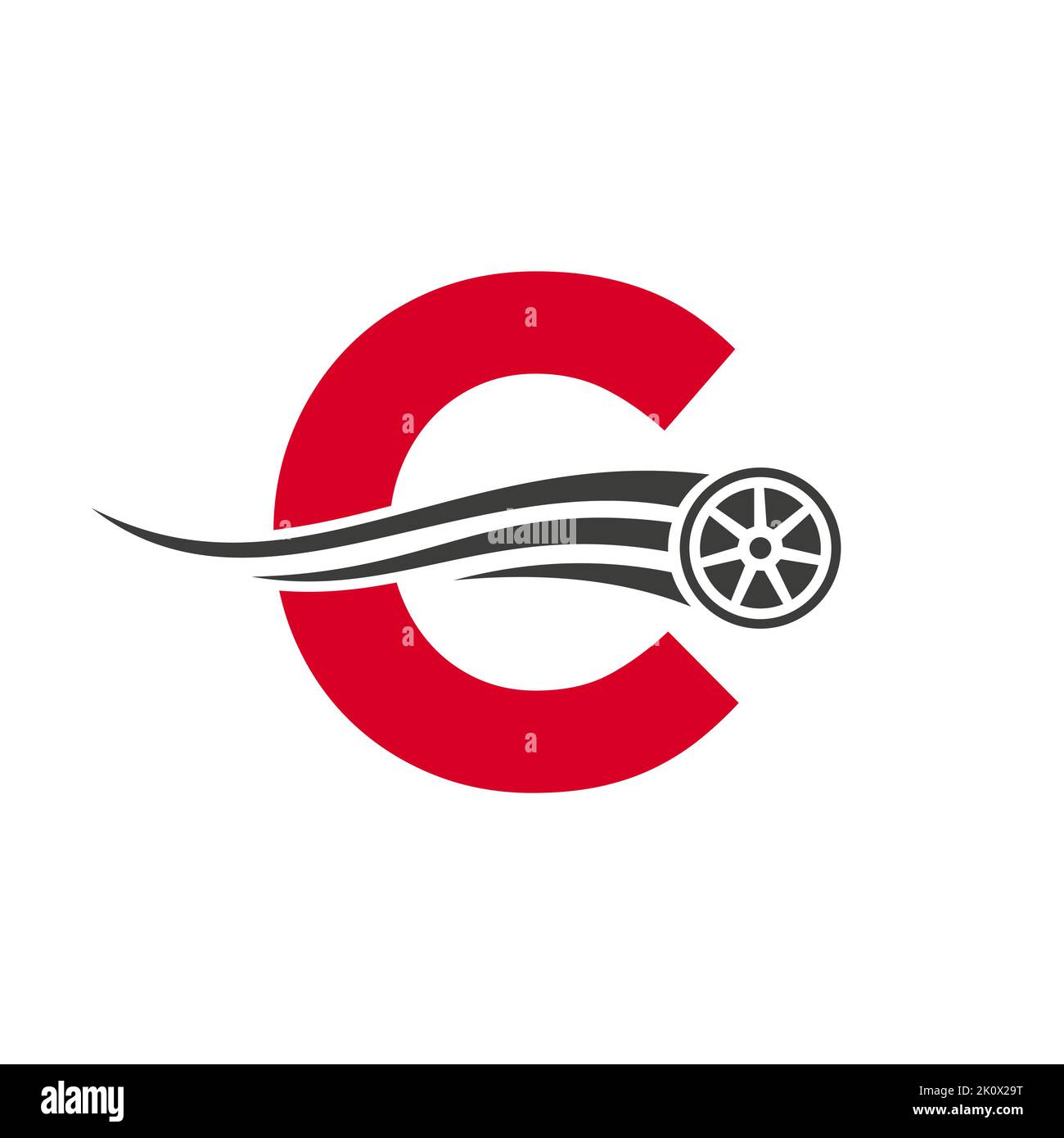 Sport Car Letter C Automotive Car Repair Logo Design Concept With ...
