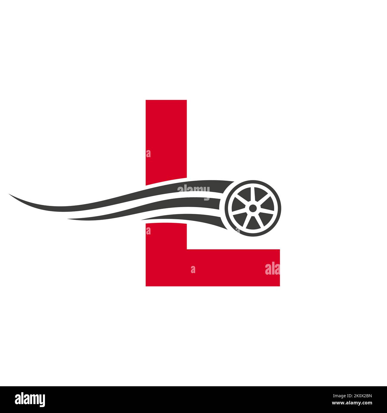 Sport Car Letter L Automotive Car Repair Logo Design Concept With ...