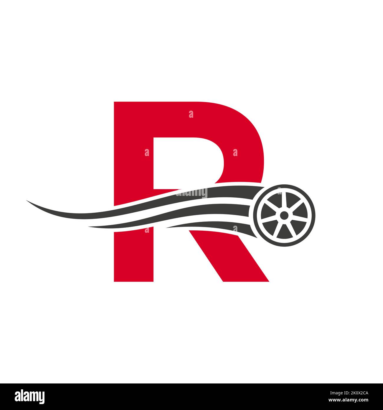 Sport Car Letter R Automotive Car Repair Logo Design Concept With ...