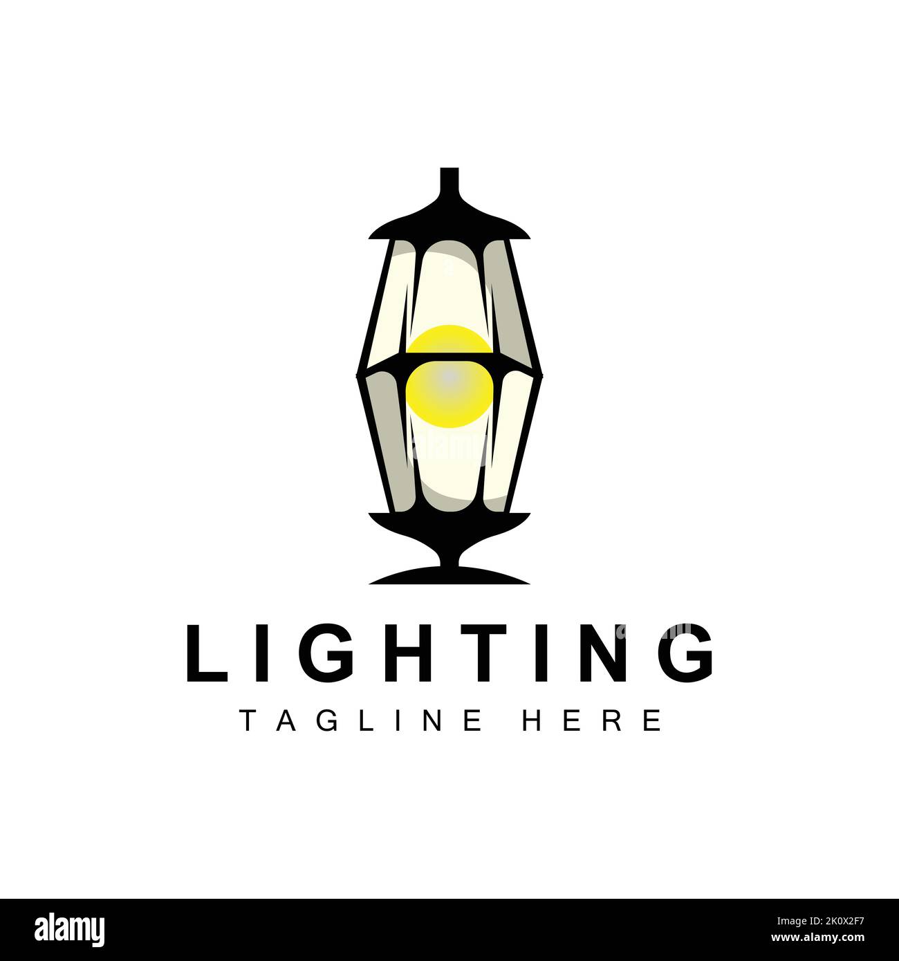 Lantern Lamp Logo Design, Life Lighting Vector, Lamp Logo Illustration ...