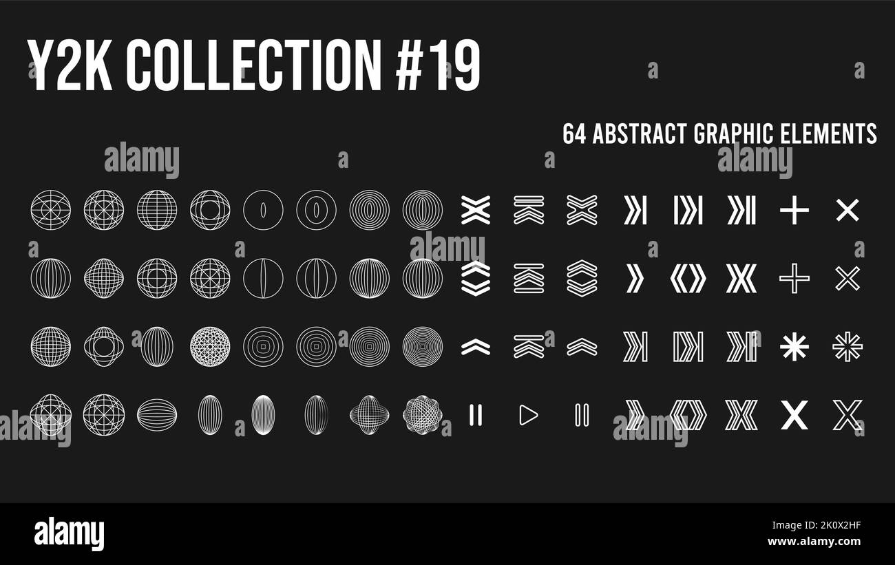 Universal trendy geometric linear shapes set Stock Vector Image & Art ...