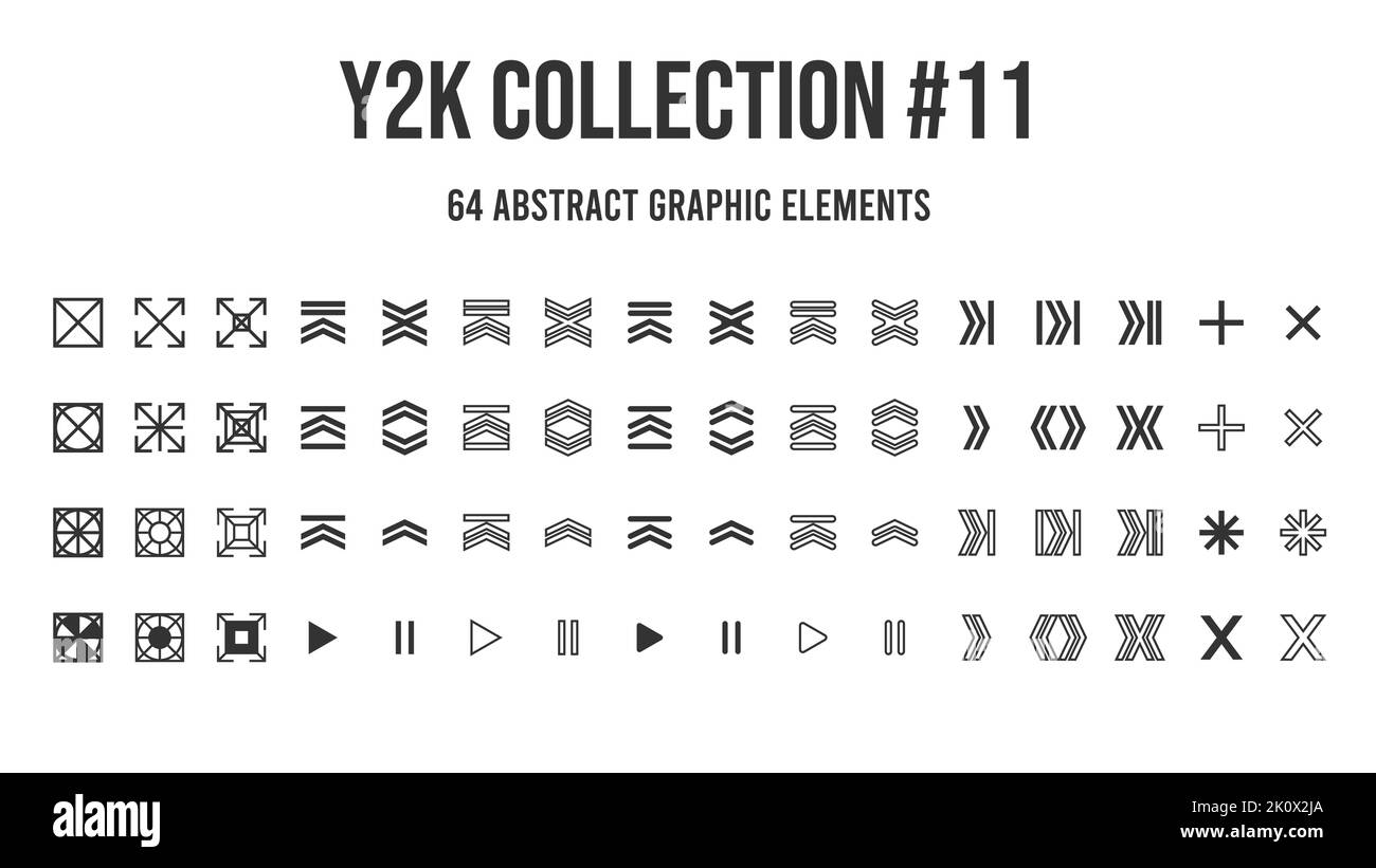 Universal trendy geometric linear shapes set Stock Vector Image & Art ...