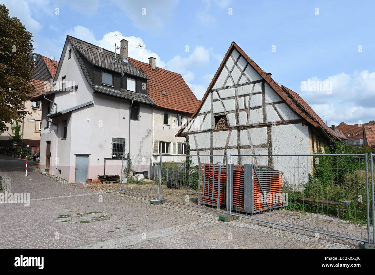 Bretten, Germany. 18th Aug, 2022. Former farm houses, photographed in ...
