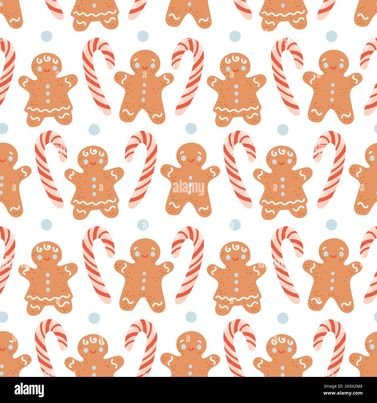 Gingerbread Christmas seamless pattern house cookies isolated on white ...