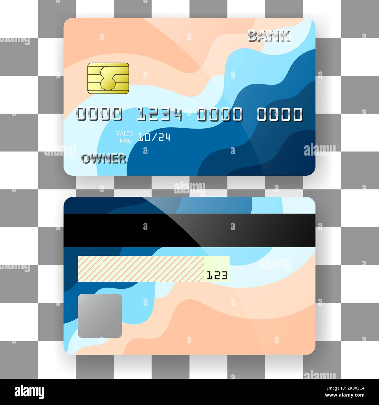 banking card template background pink stripe elegant design art ...