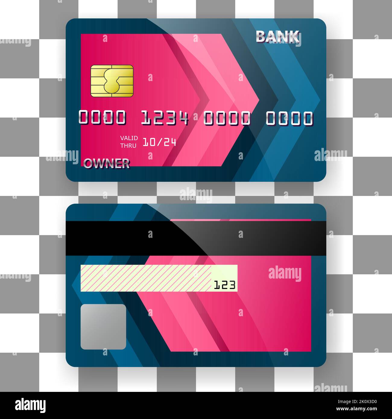 banking card template background pink stripe elegant design art ...