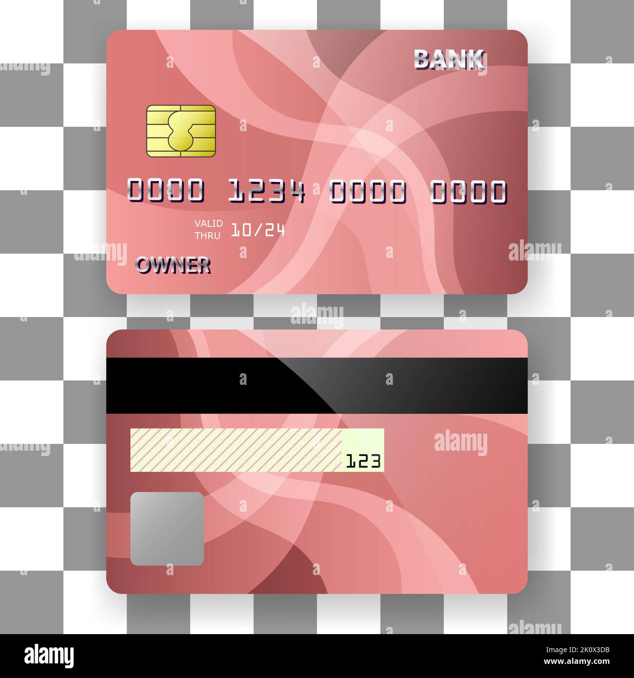 banking card template background pink stripe elegant design art ...