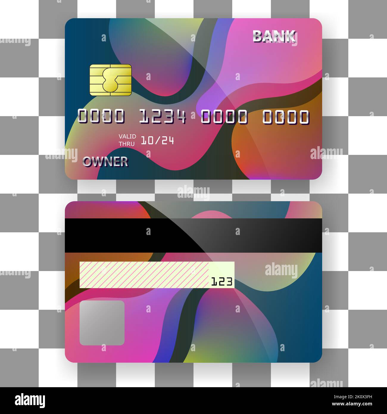 banking card template background pink stripe elegant design art ...