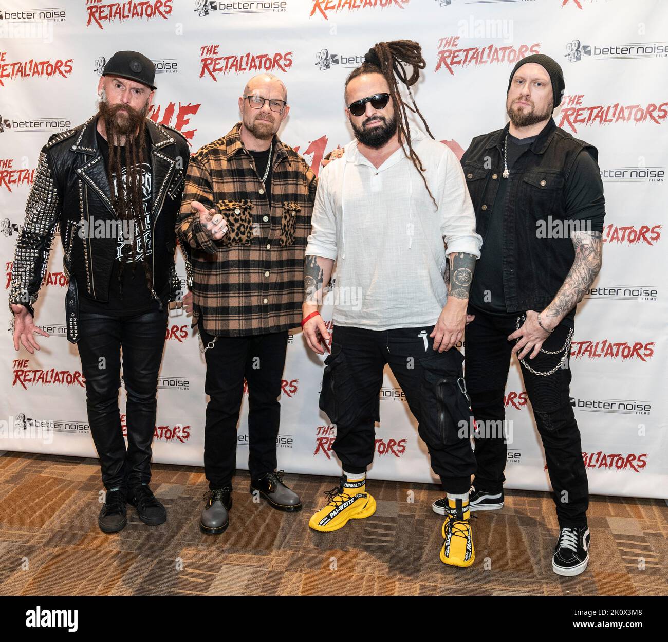 New York, NY - September 13, 2022: Musicians from Five Finger Death ...