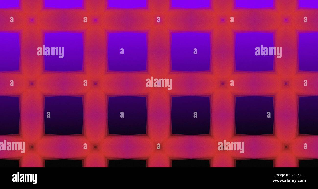 Image of rows of glowing multiple pink squares moving in hypnotic ...