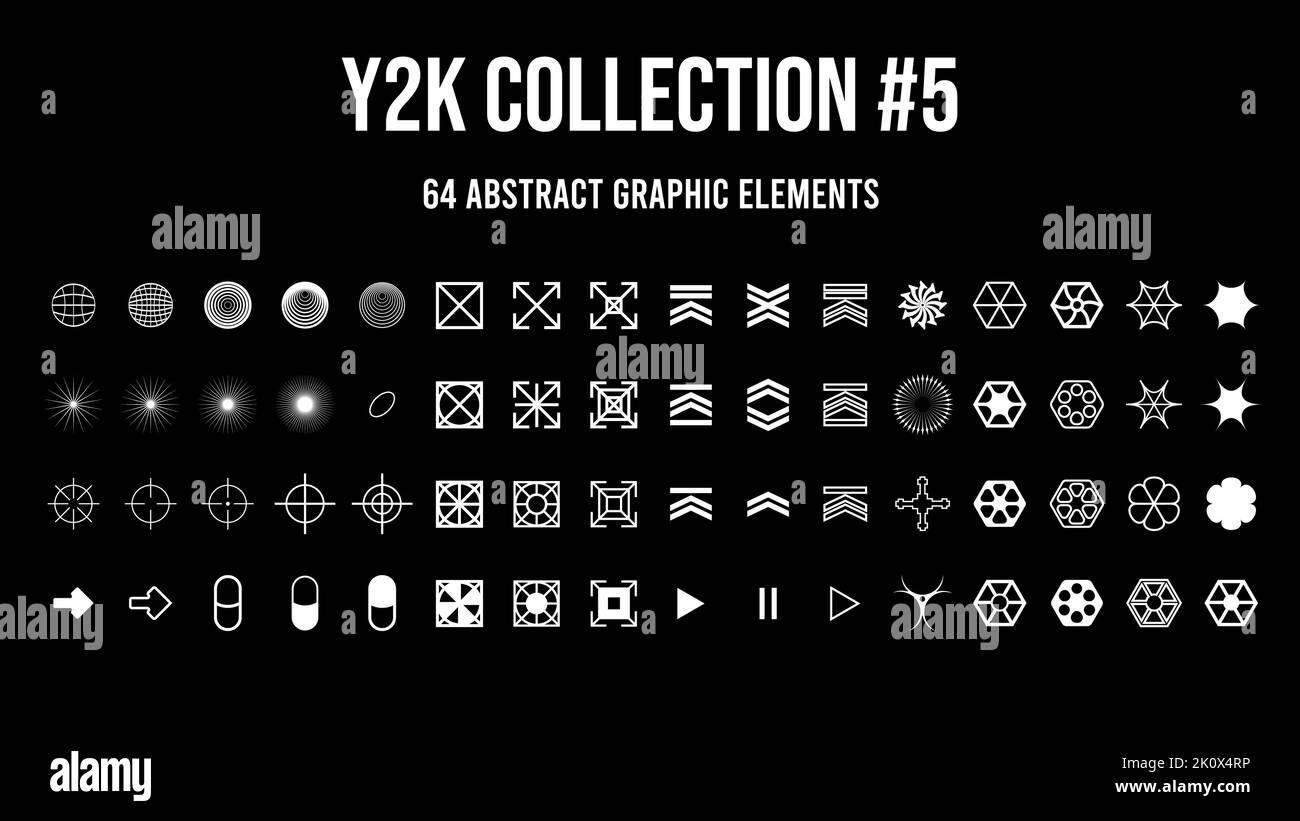 Set of modern futuristic figures. Abstract geometric shapes in ...