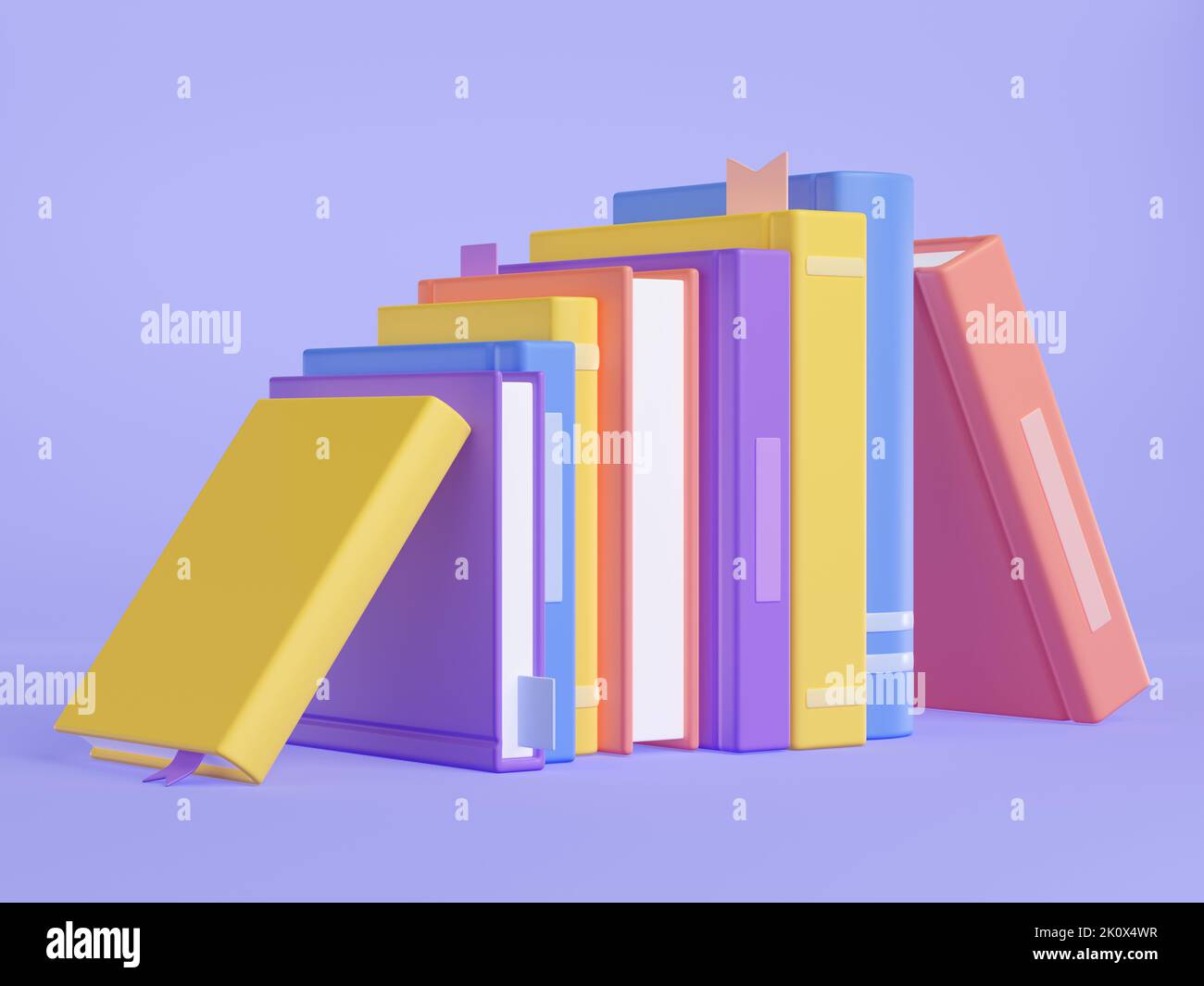 Stack of books 3D illustration isolated on background. Design of ...