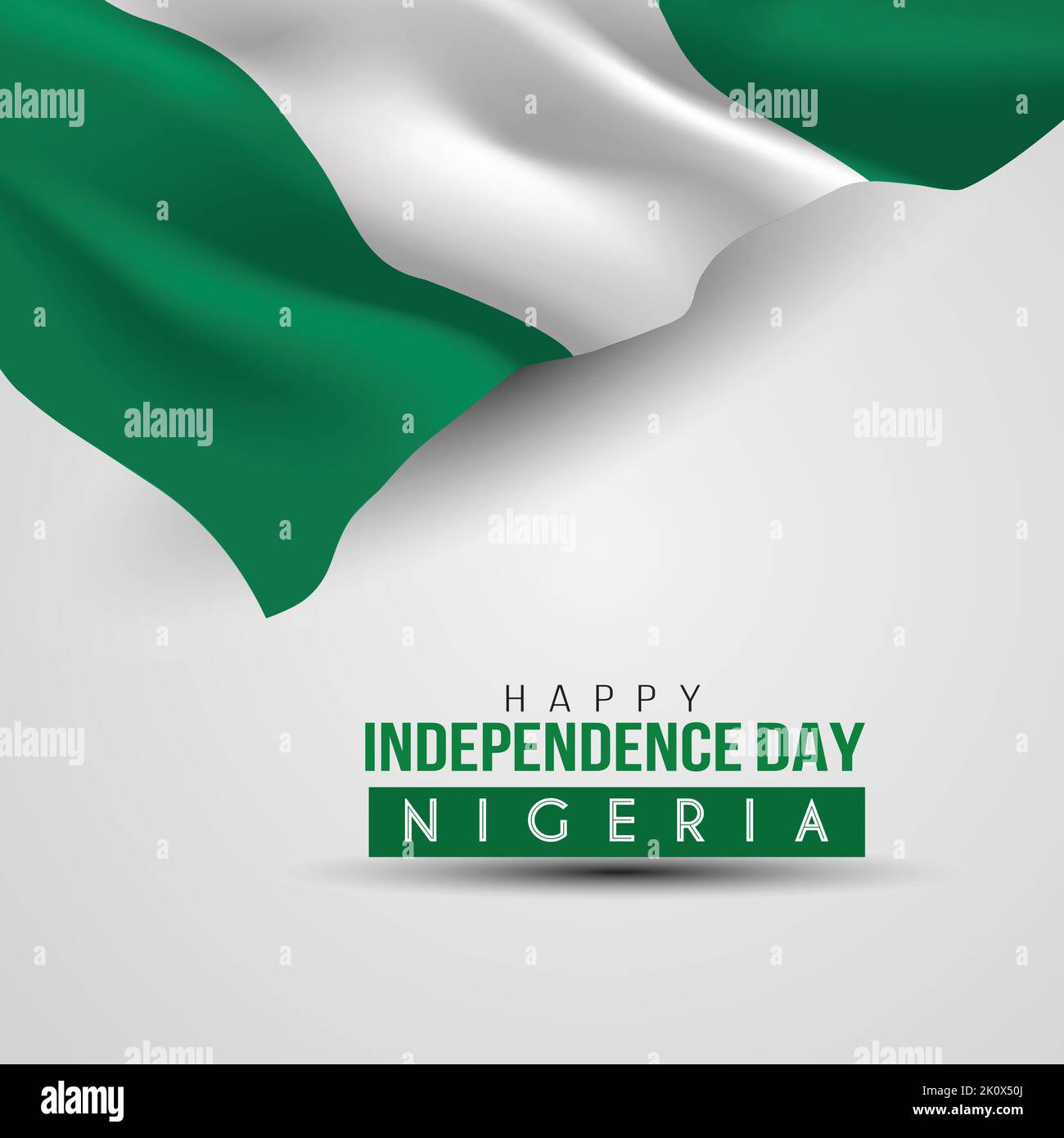 happy independence day Nigeriagreetings. vector illustration design ...