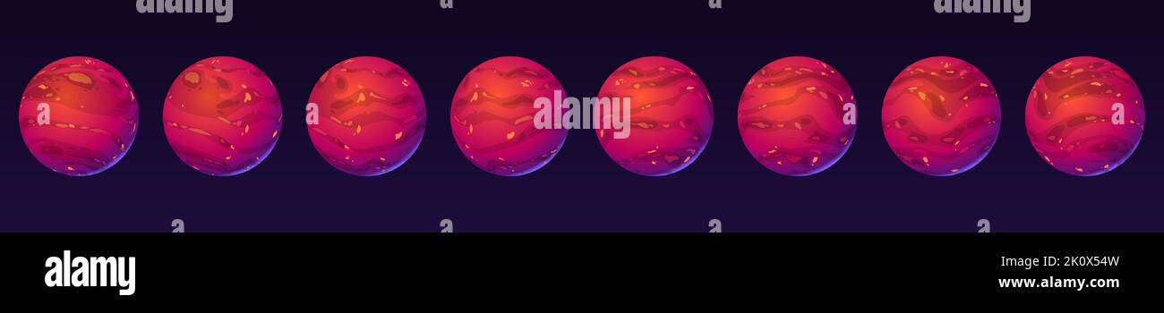 Red planet turnaround animation, Mars globe with textured surface ...