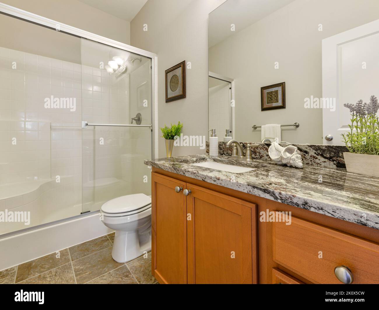 Modern residential bathroom interior Stock Photo - Alamy