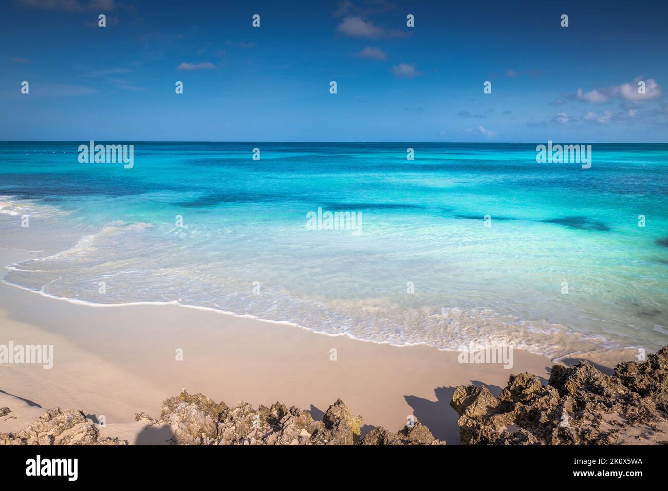 Aruba Idyllic Caribbean Beach At Sunny Day Dutch Antilles Caribbean