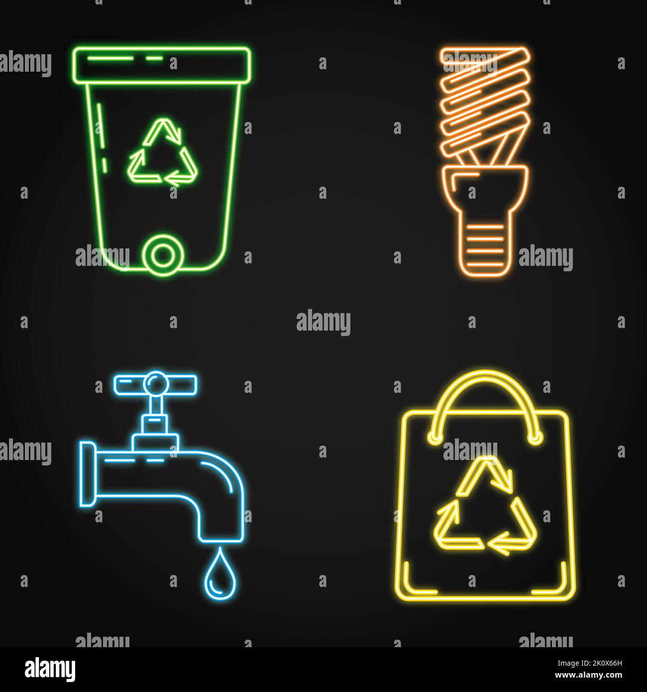 Garbage can light bulb waste Stock Vector Images - Alamy