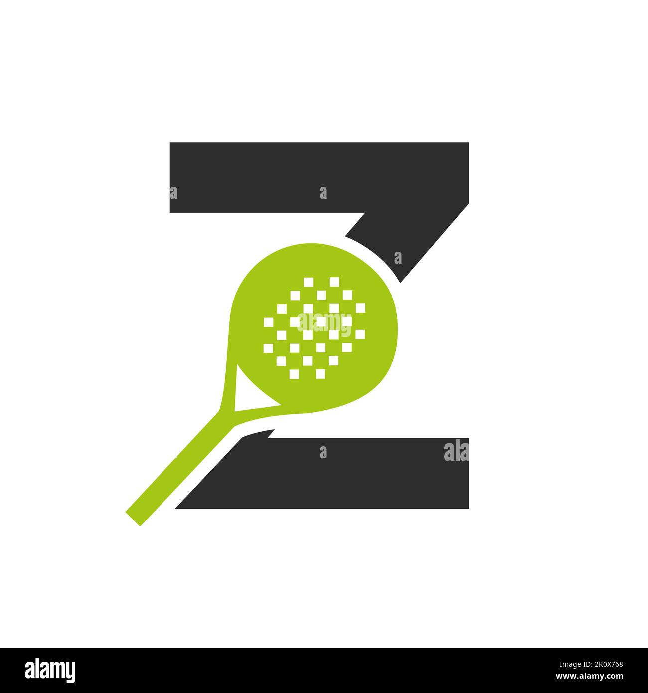Letter Z Padel Racket Logo Design Vector Template. Beach Table Tennis ...