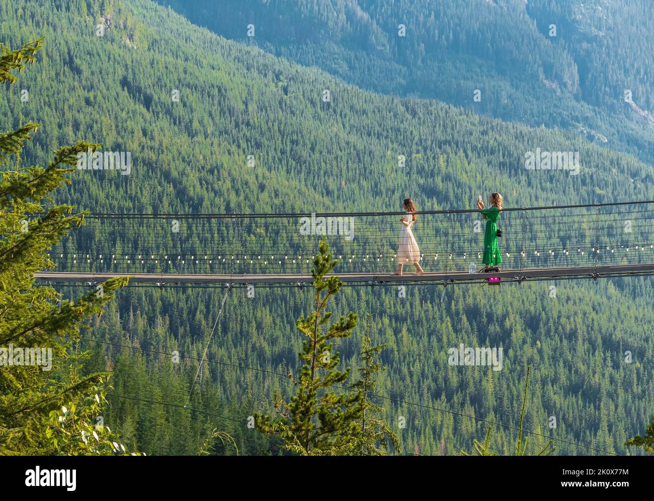 The Sea to Sky Gondola's Sky Pilot suspension bridge, Squamish BC ...
